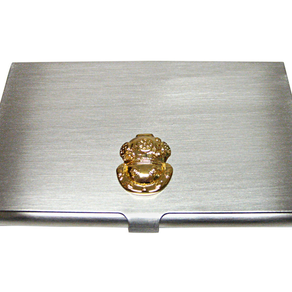 Kiola Designs | Accessories | Gold Toned Divers Helmet Business Card ...